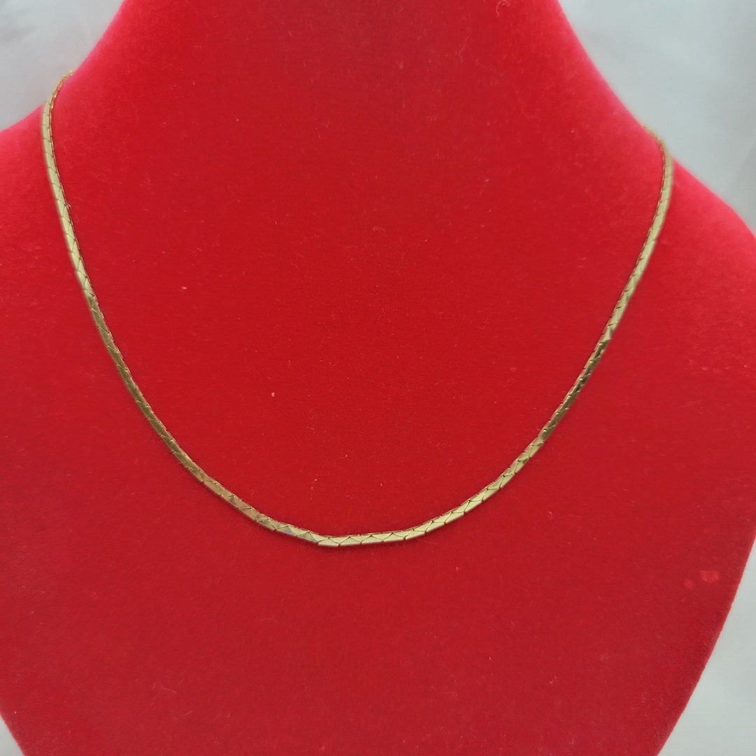 Korean Chain Necklace Minimalist Chain Vintage Herringbone - Etsy
