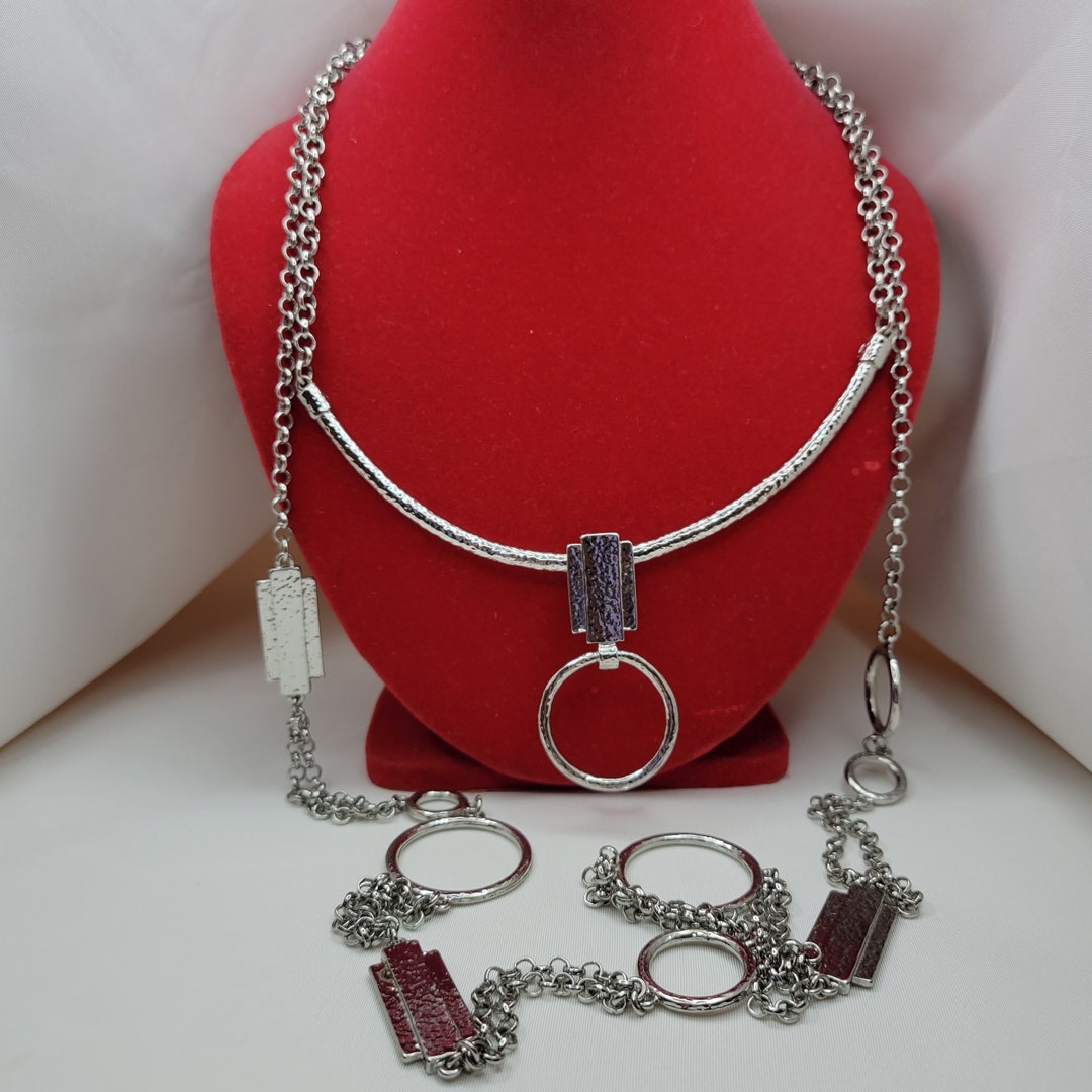 Long Chain Necklace Vintage Chico's Chain Necklace Oversized Chain ...