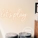 Let's Play Neon Sign: Playroom LED Wall Art - Etsy