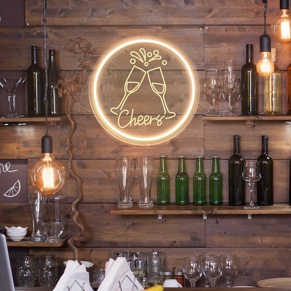 Cheers Neon Sign - Etsy UK