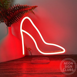 9.4" High Heels Shoes Neon Sign,mini Desk Lamp,usb Table Light,custom ...