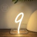 Number Neon Sign,neon Table Numbers for Wedding Party,neon Number Sign ...