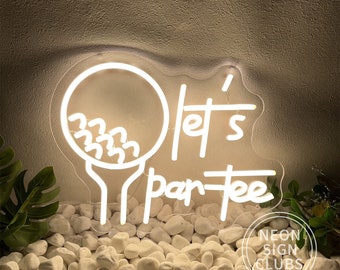 Let's Par Tee Neon Sign: Golf Birthday Party Decor - Etsy