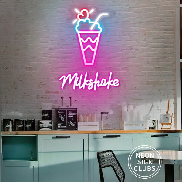 Milk Shake Neon Sign - Etsy