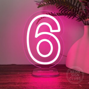 Number Neon Sign,neon Table Numbers for Wedding Party,neon Number Sign ...