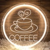 Coffee Tree Coffee Machine Neon Sign, Coffee Cup Neon Light, Cafe LED ...