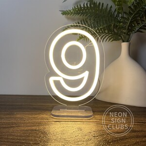 Number Neon Sign,neon Table Numbers for Wedding Party,neon Number Sign ...
