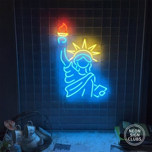 Statue of Liberty Sign ,neon Sign Art ,neon Sign Bedroom ,led Signs for ...