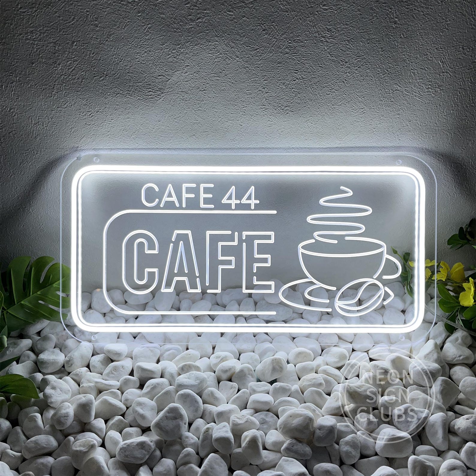 Custom Cafe Shop Name Neon Sign|usb Engraving Neon Light|coffee Shop ...
