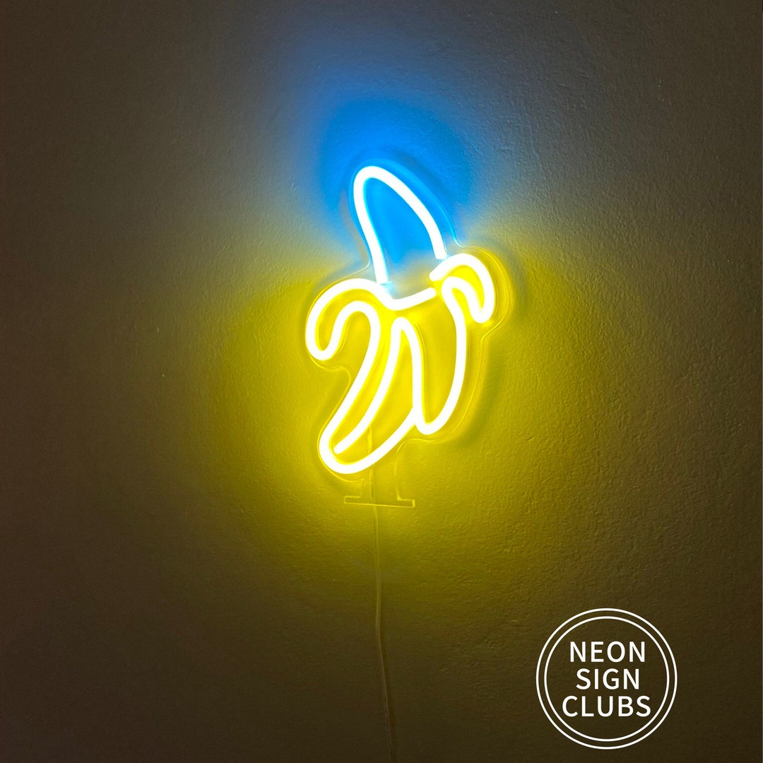 9.8inches Banana Neon Light Sign Custom Neon Sign for Bedroom Lamp ...