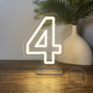 Number Neon Sign,neon Table Numbers for Wedding Party,neon Number Sign ...