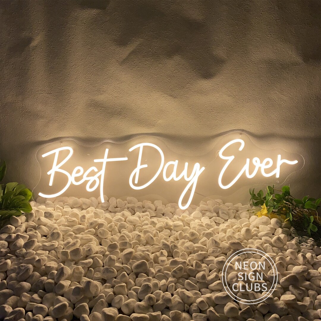 Best Day Ever Neon Signcustom Wedding Neon Sign Wall Decorwedding ...
