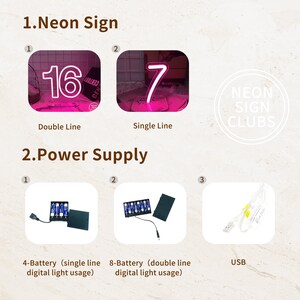 Number Neon Sign,neon Table Numbers for Wedding Party,neon Number Sign ...