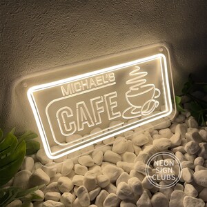 Custom Cafe Shop Name Neon Sign|usb Engraving Neon Light|coffee Shop ...