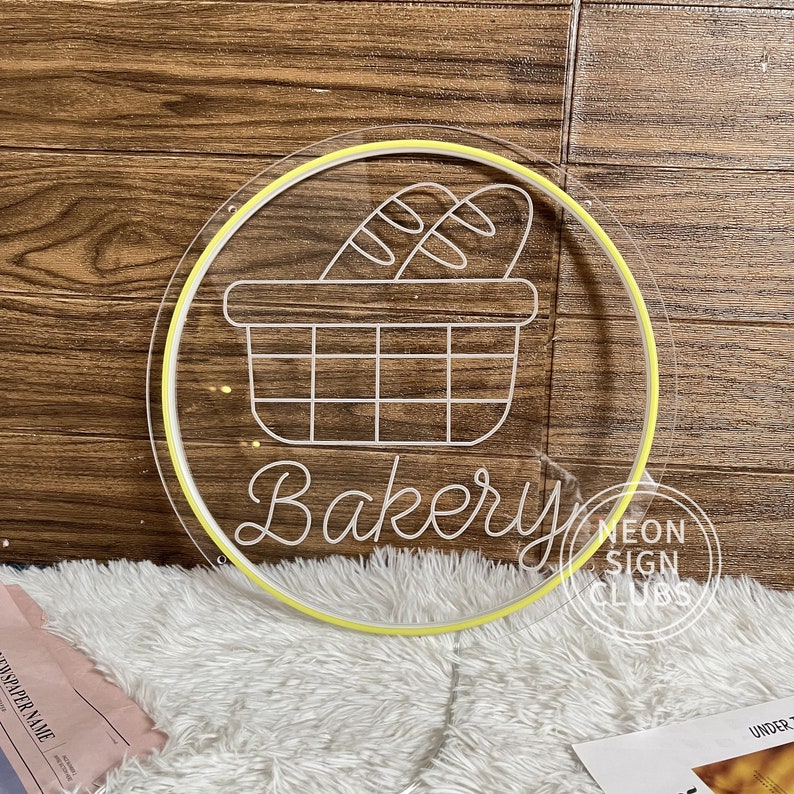 Bakery Neon Sign: Bread & Baguette USB LED Shop Sign - Etsy