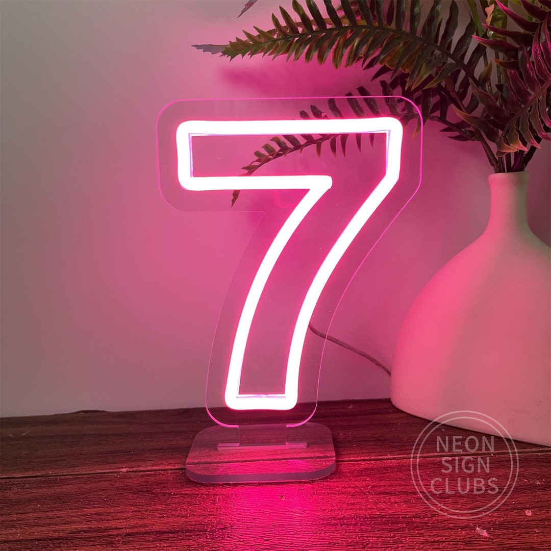 Number Neon Sign,neon Table Numbers for Wedding Party,neon Number Sign ...
