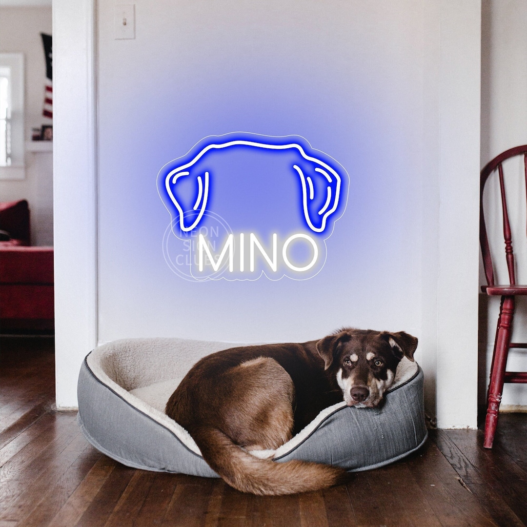 Custom Neon Sign |custom Dog Name Signs |animal Ears Neon Sign for Pet ...