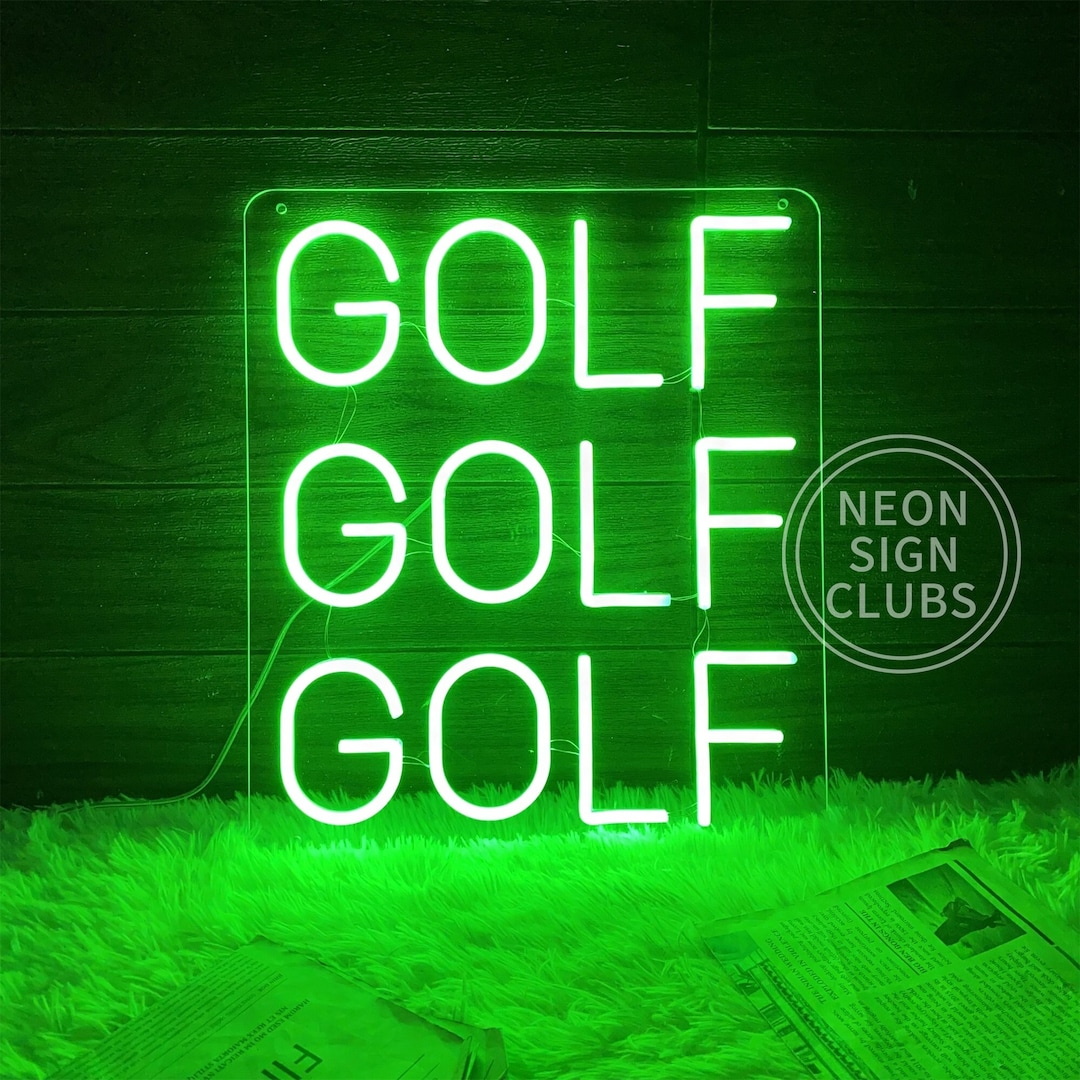 Golf Neon Sign, Custom Neon Sign Sports Clubs Neon Sign, Golf Club Wall ...
