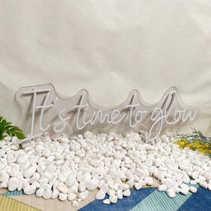 It's Time to Glow Neon Sign|beauty Salon Wall Decor|party Neon Light ...