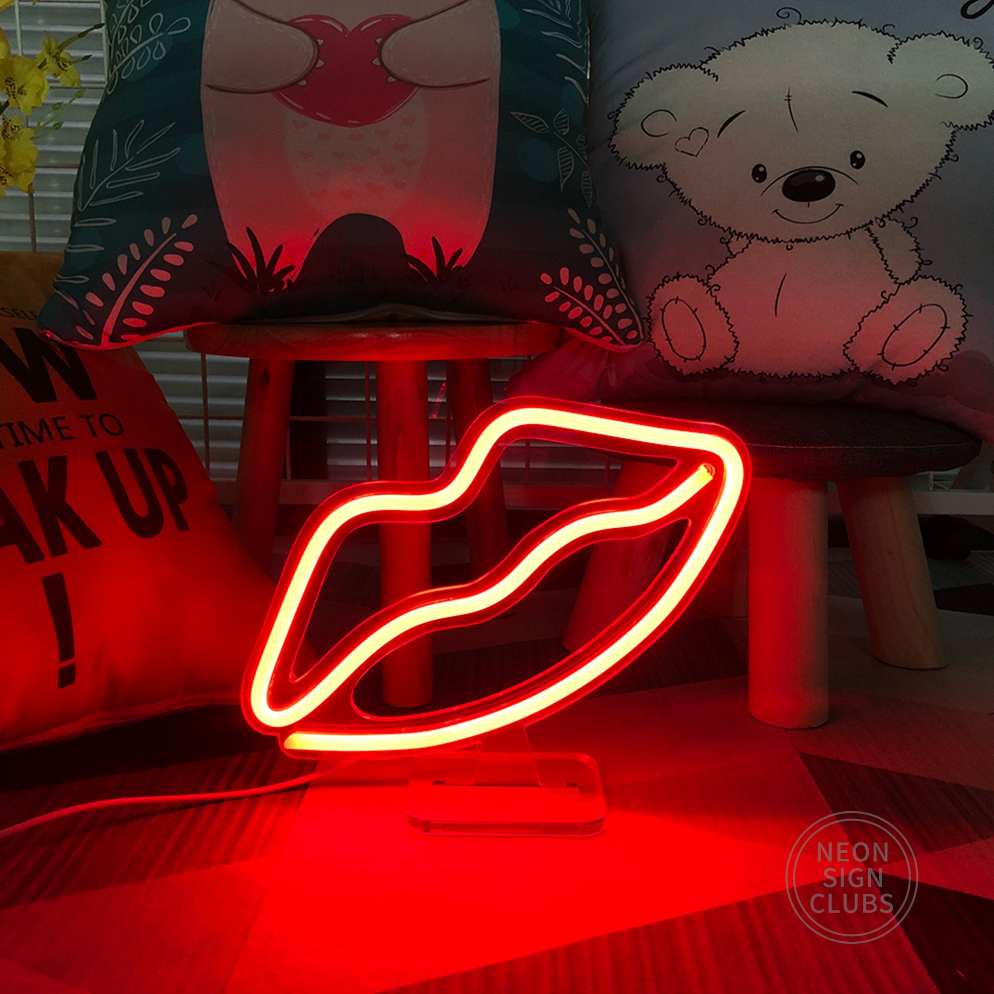 Red Lips Neon Sign9.8in25cm Mini Neon Signusb LED Neon - Etsy