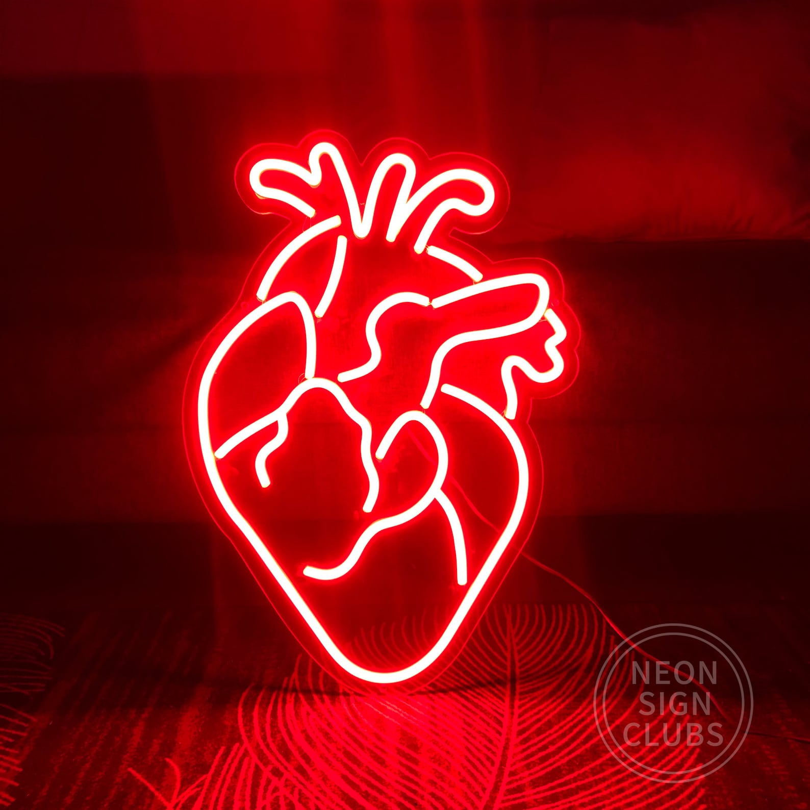 Human Heart Neon Sign heart LED Light Neon Bar Signs Neon - Etsy