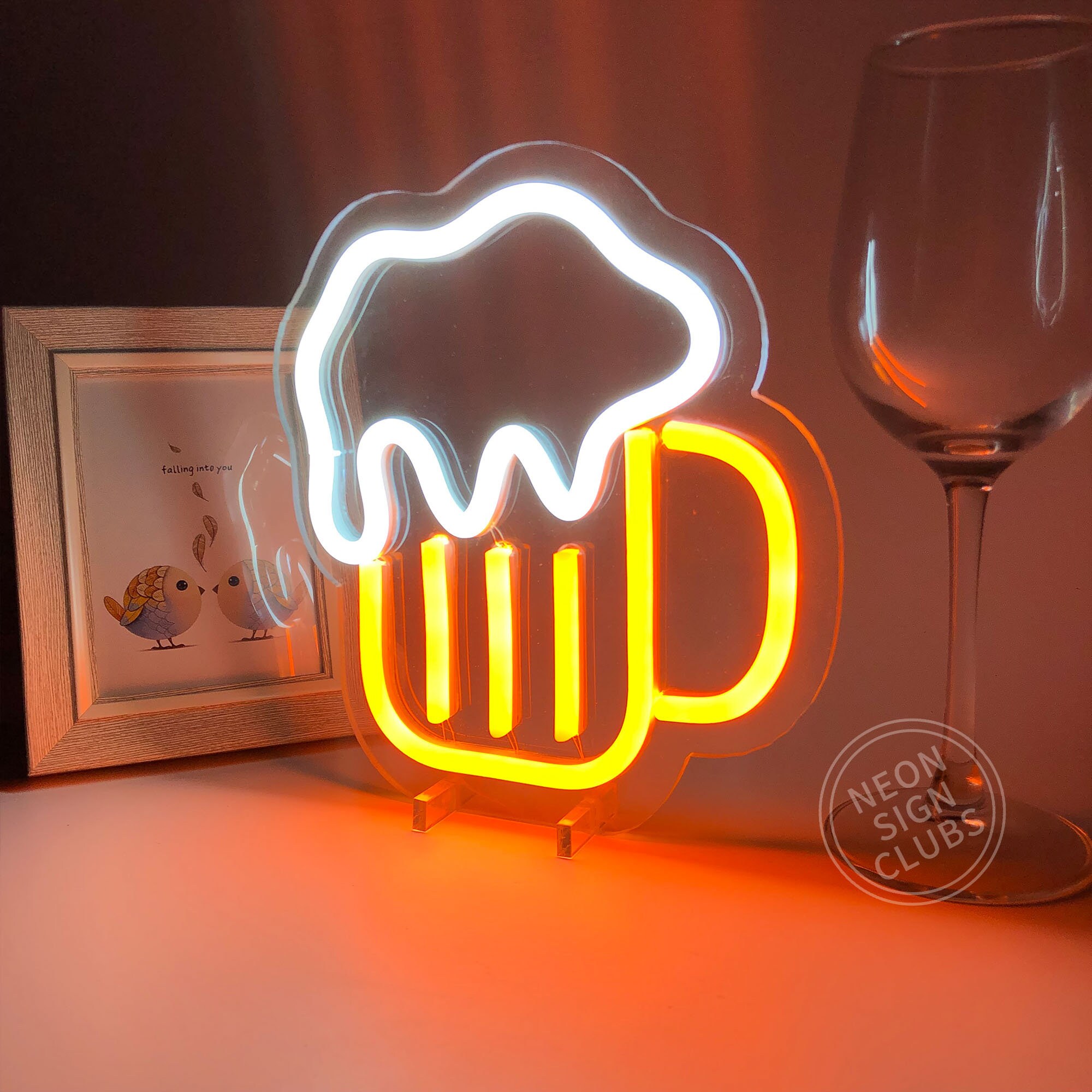 7.8 USB Beer Signage LED Mini Lamp With Table Stand - Etsy