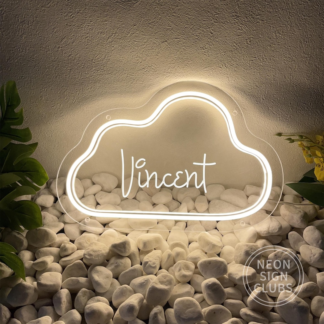 Cloud Neon Sign: Custom Name Light, Nursery Decor - Etsy