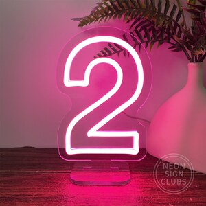 Number Neon Sign,neon Table Numbers for Wedding Party,neon Number Sign ...