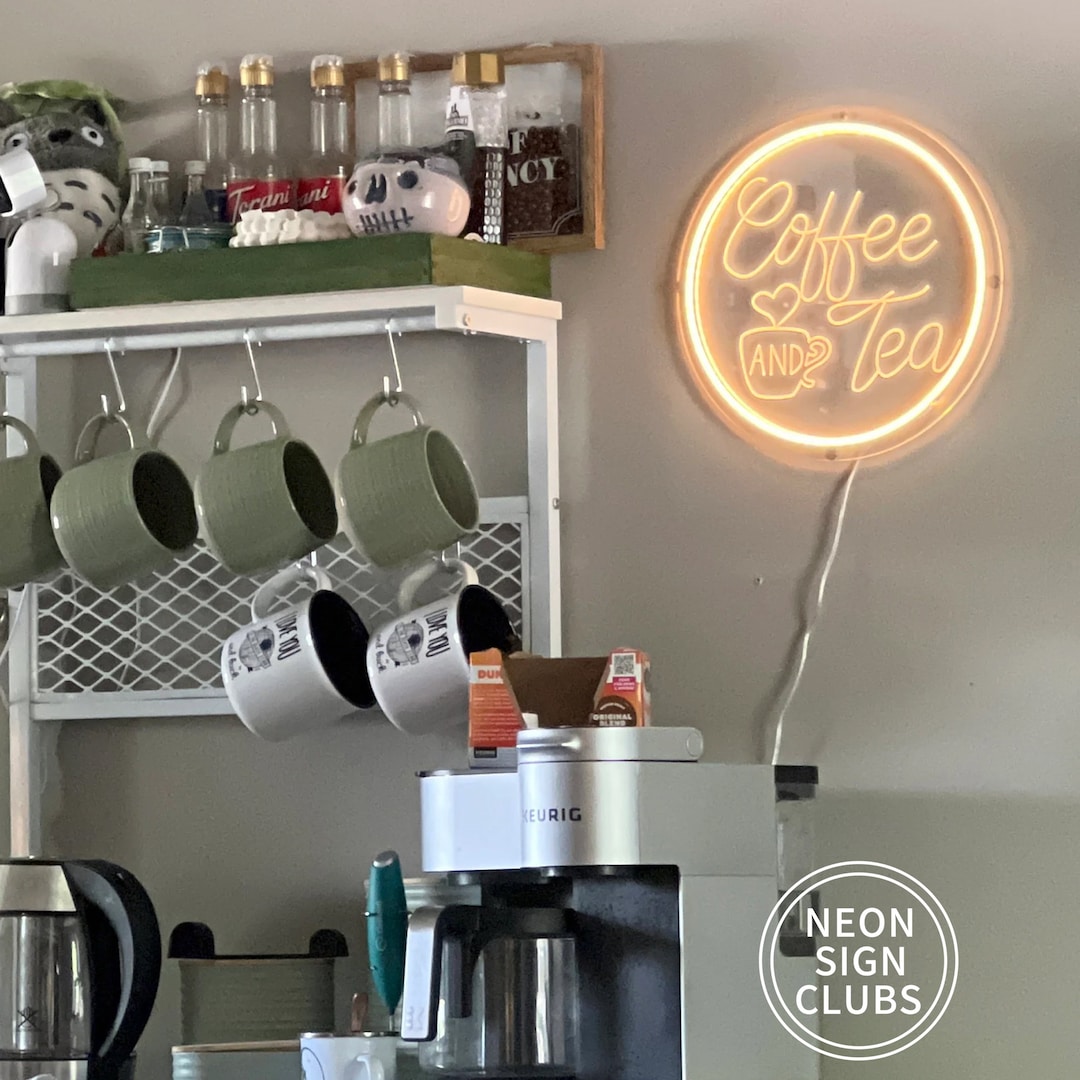 Coffee and Tea Neon Sign,neon Coffee Sign,usb Led Sign for Coffee Shop ...