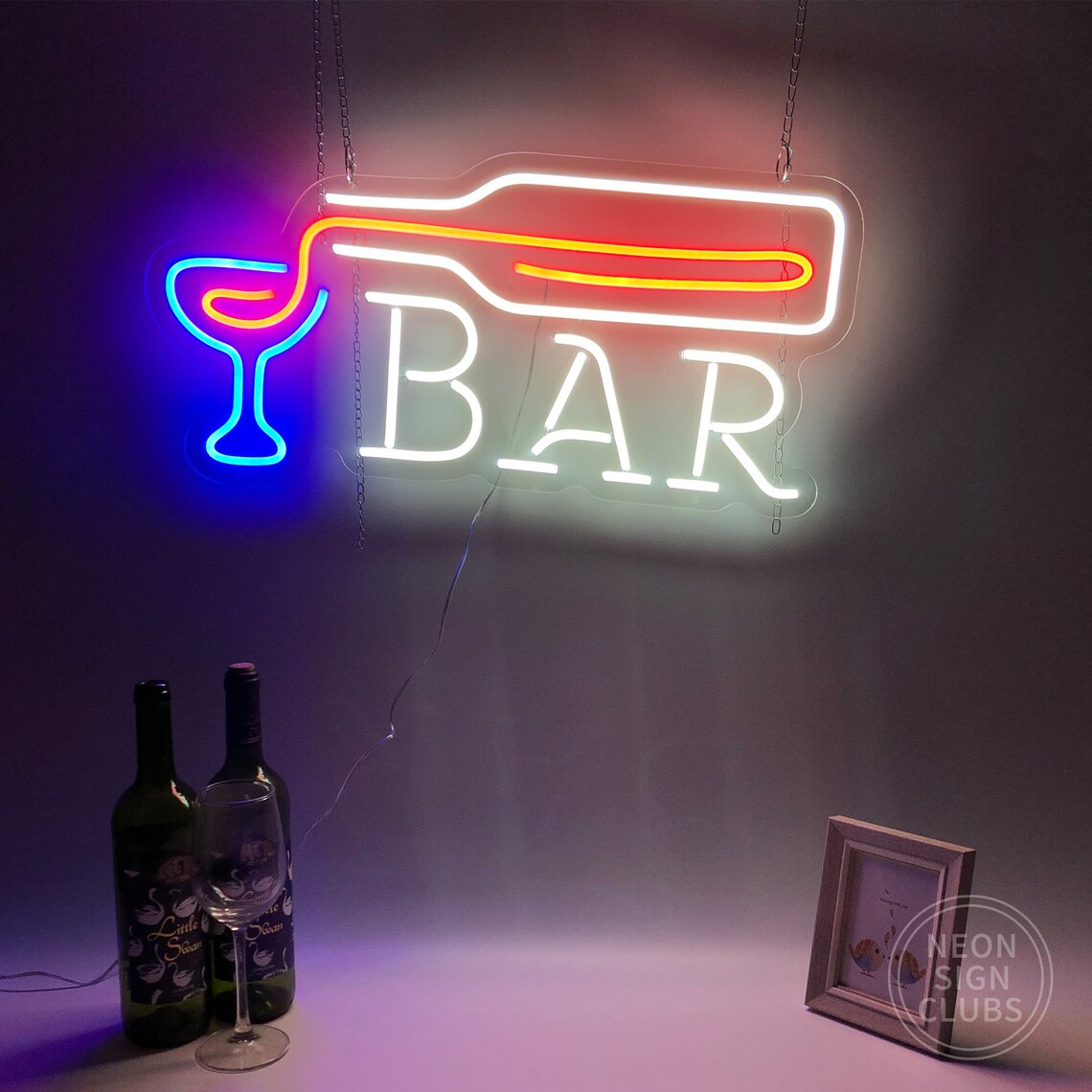 Neon Bar Sign, Beer Signs, Basement Pub Bar Store Signage, Business ...