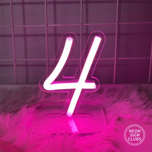 Number Neon Sign,neon Table Numbers for Wedding Party,neon Number Sign ...