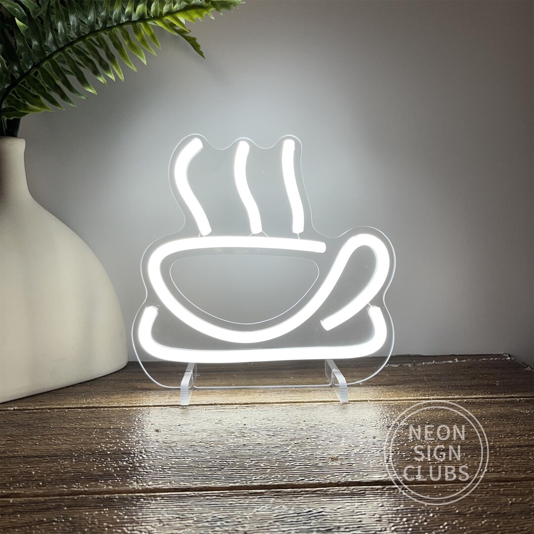 Coffee Neon Sign,coffee Cup Table Lamp,usb Led Neon Light for Cafe Bar ...
