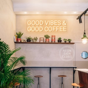 Good Vibes & Good Coffee Neon Sign|coffee Shop Led Neon Light ...