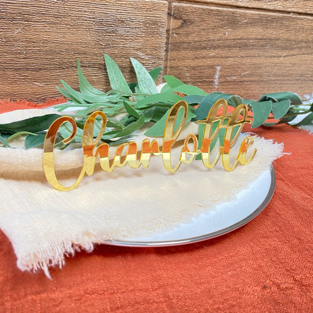 Custom Acrylic Wedding Name Signs, Place Cards Name Plates for Wedding ...