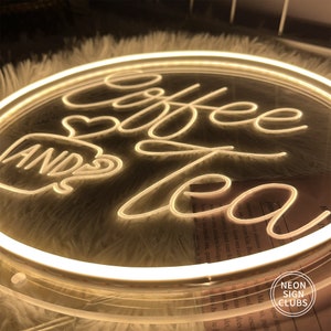 Coffee and Tea Neon Sign,neon Coffee Sign,usb Led Sign for Coffee Shop ...