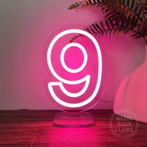 Number Neon Sign,neon Table Numbers for Wedding Party,neon Number Sign ...