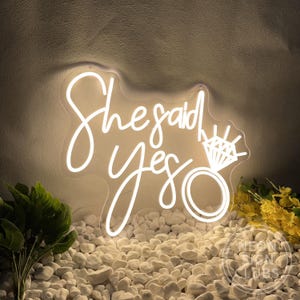 She Said Yes Ring Neon Sign: Custom Wedding Decor - Etsy
