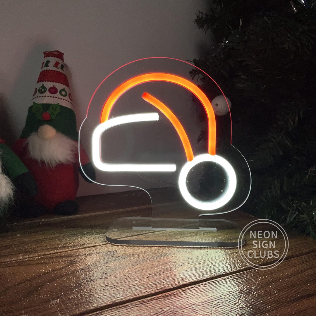 Santa Hat Neon Sign Santa Hat LED Mini Table Lighting Custom Neon Sign ...