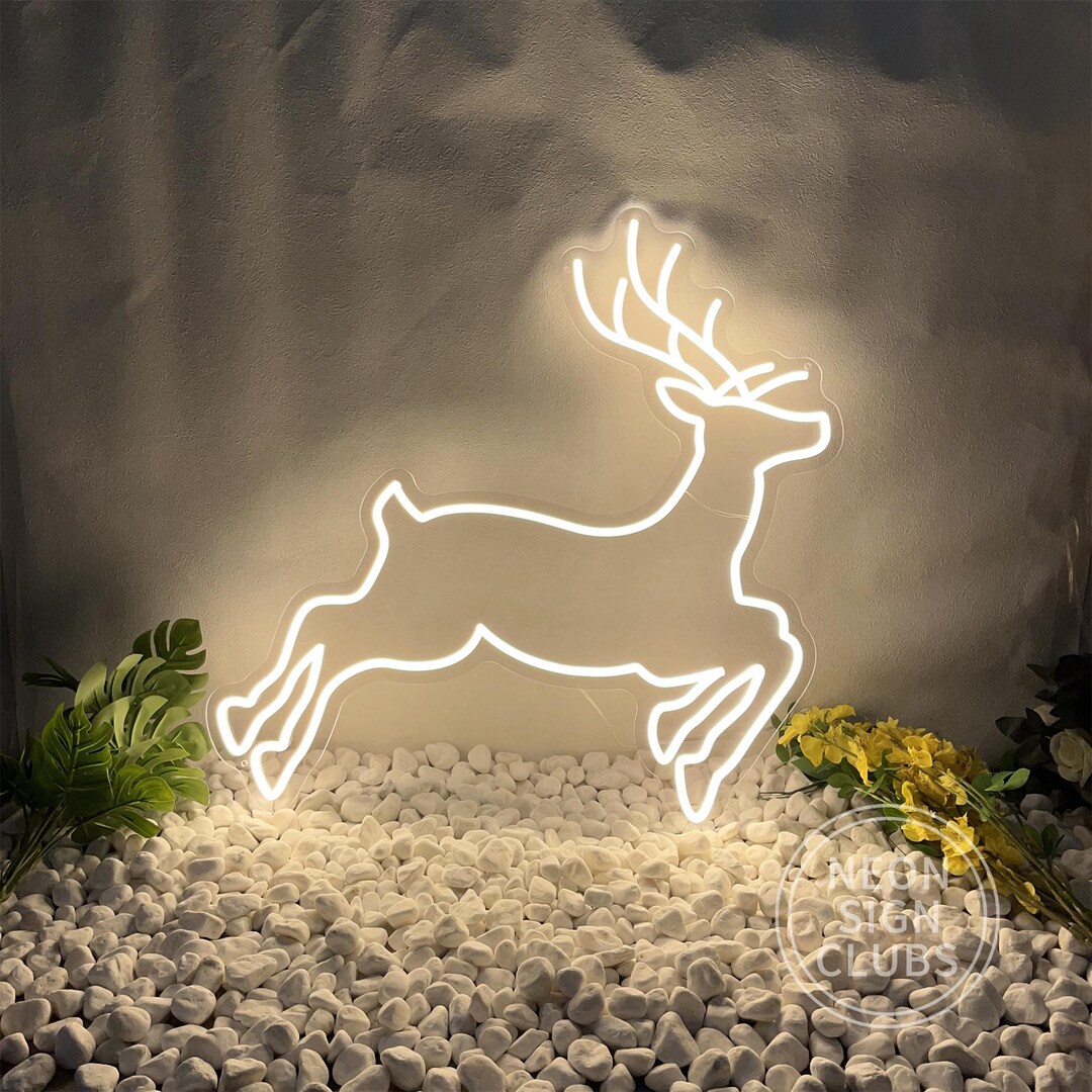 Christmas Deer Neon Signcustom Christmas Winter Led Light Signdeer ...