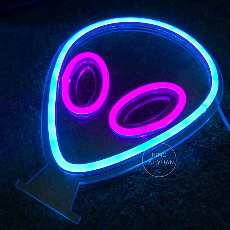9.8 LED Mini Lamp Alien Neon Light Sign custom Neon - Etsy