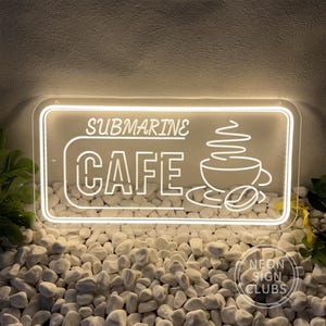 Custom Cafe Shop Name Neon Sign|usb Engraving Neon Light|coffee Shop ...
