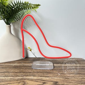 9.4" High Heels Shoes Neon Sign,mini Desk Lamp,usb Table Light,custom ...