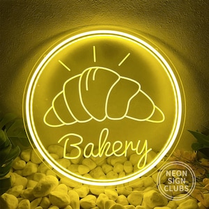 Bakery Neon Sign,croissant Neon Sign,usb Led Sign for Backery Coffee ...