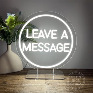 Leave A Message Neon Sign|acrylic Circle Shape LED Neon Light|custom ...