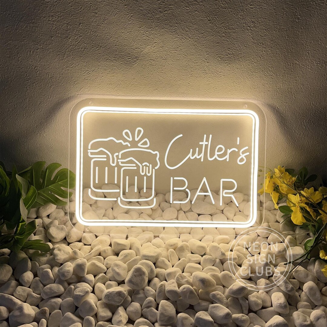 Custom Bar Neon Signpersonalized Home Bar Man Cave Wall Decor3d ...