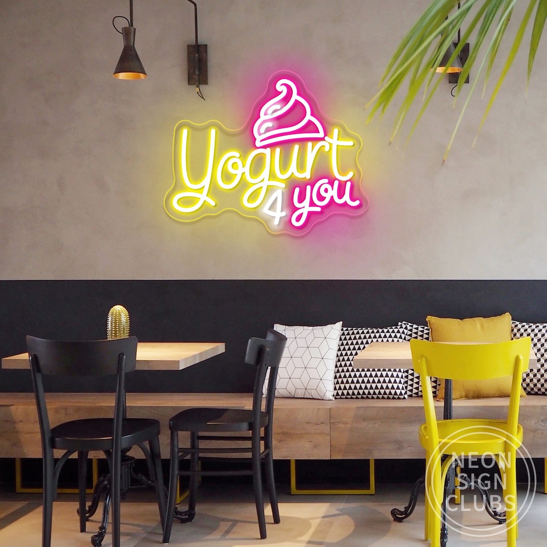 Yogurt 4 You Neon Sign,party Wall Decor Sign,yogurt Neon Sign,led Neon ...