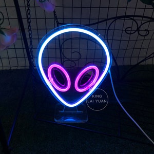 9.8" LED Mini Lamp Alien Neon Light Sign ,custom Neon Sign for Bedroom ...