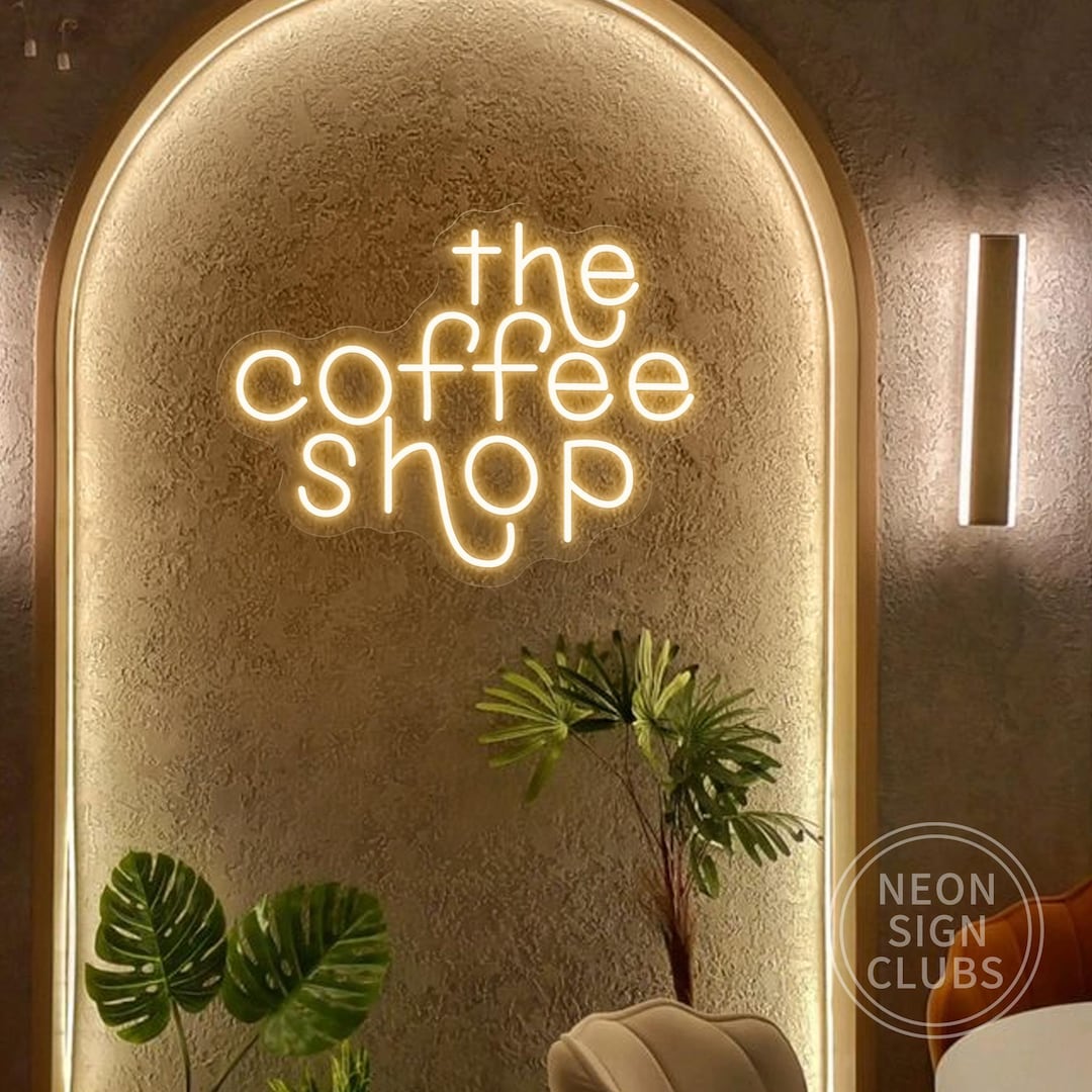 The Coffee Shop Neon Sign Custom Coffee Bar Neon Sign Coffee Dessert ...