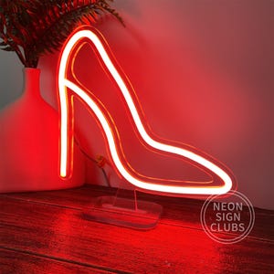 9.4" High Heels Shoes Neon Sign,mini Desk Lamp,usb Table Light,custom ...