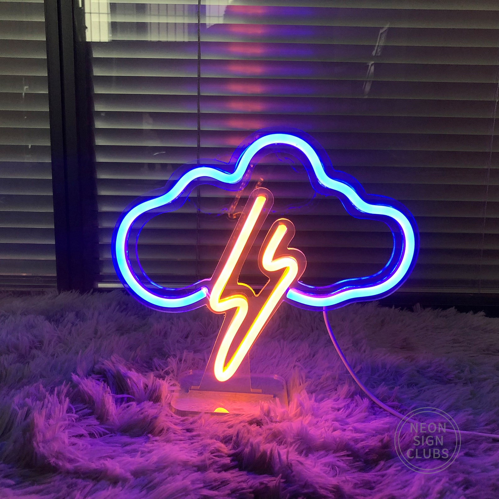 10.2 pulgadas led lámpara de neón Lightning Cloud Forma de | Etsy